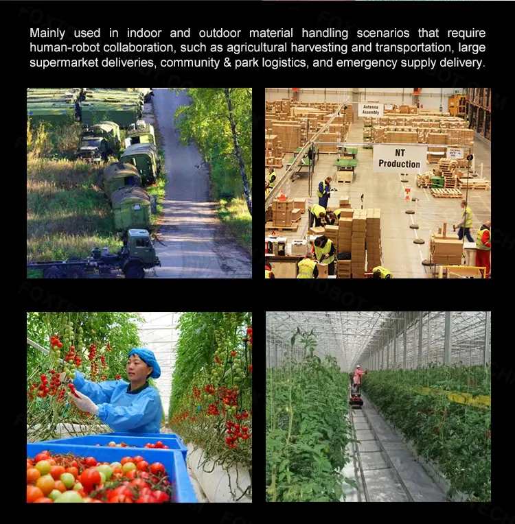 FOLO-4WD 200KG Automatic Human Following Cart Robot for Heavy Loads ...