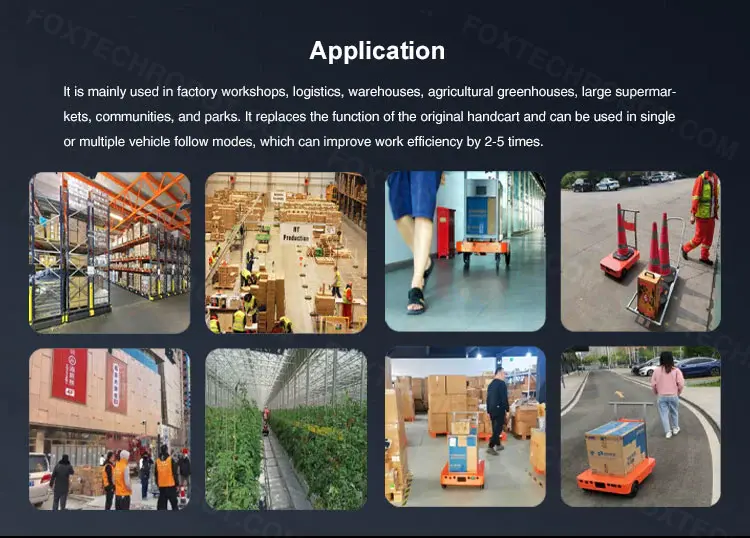 Compact Size Industrial Moving Transportation Cargo Following Trolley ...