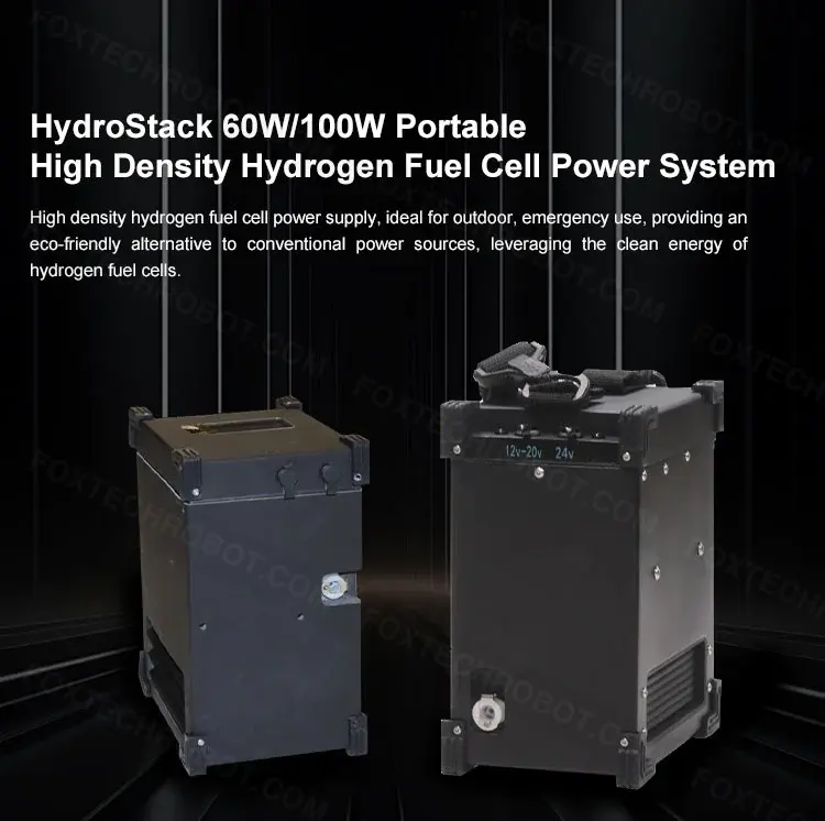 HydroStack 60W Portable High Density Hydrogen Fuel Cell Power System | FoxtechRobot