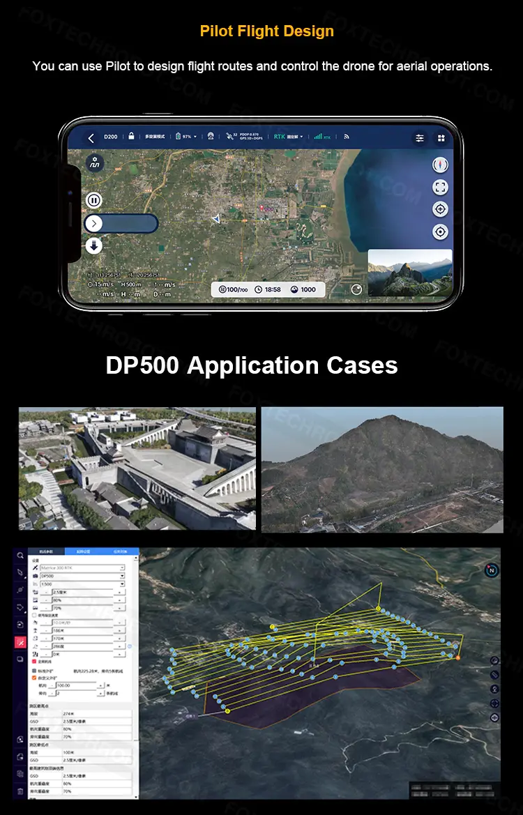 Foxtechrobot DP500 12.6 Million MP dji Drone Camera Price Used for M300 ...