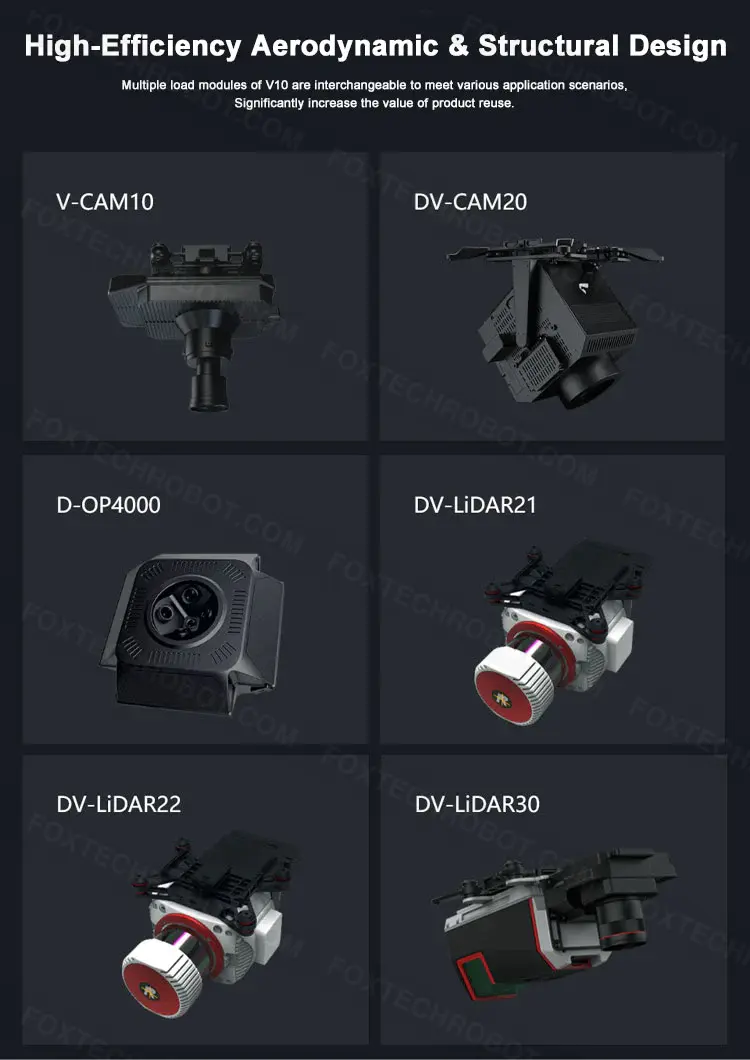 Foxtechrobot V10 RTK Drone UAV for Land Surveying and Topographic ...